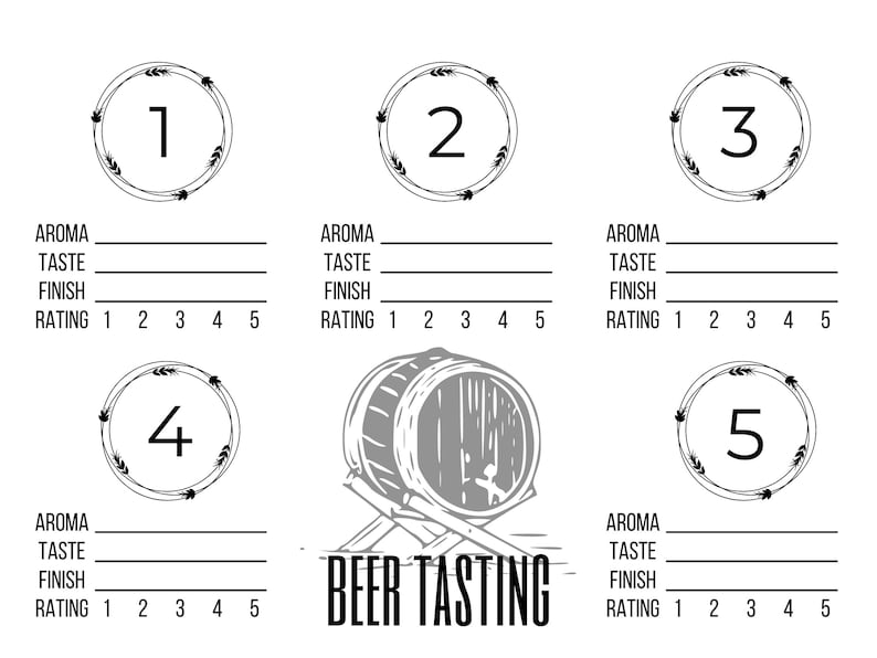 BEER | Tasting | Printable | Instant Download - Etsy