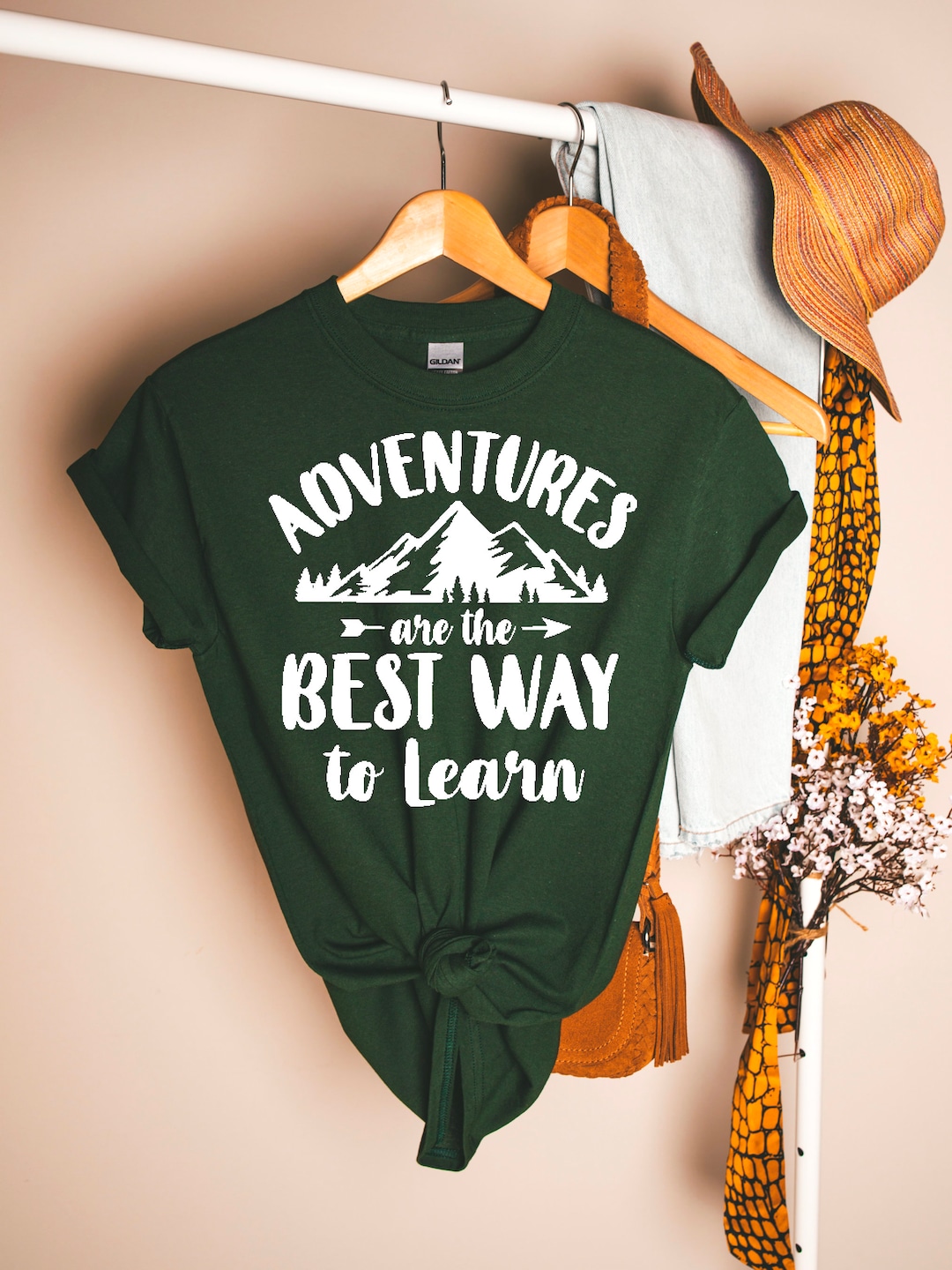 Adventures Are the Best Way to Learn, Teacher Shirt, Camping Room ...