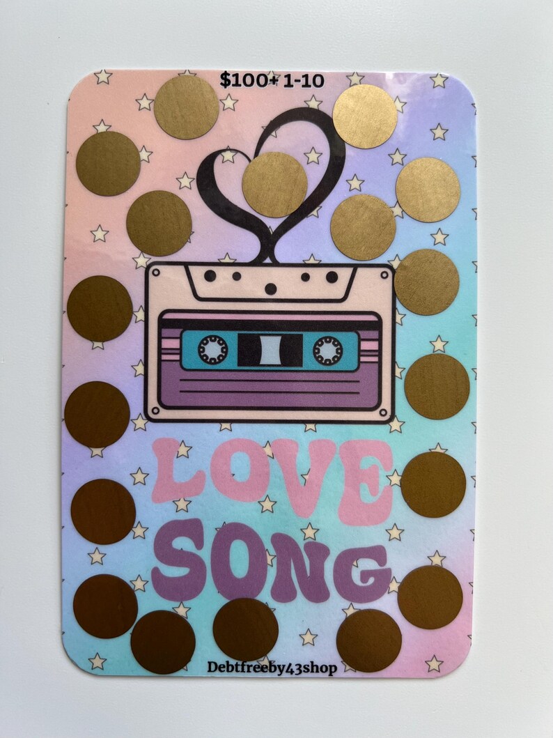 90s Nostalgia Mix Tape Scratch off Savings Challenges Series 4x5 ...