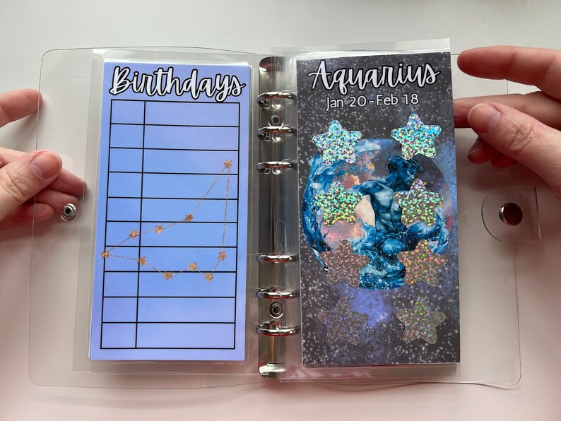 Zodiac Birthday Binder, Each With Envelopes and Star Scratchers Save ...