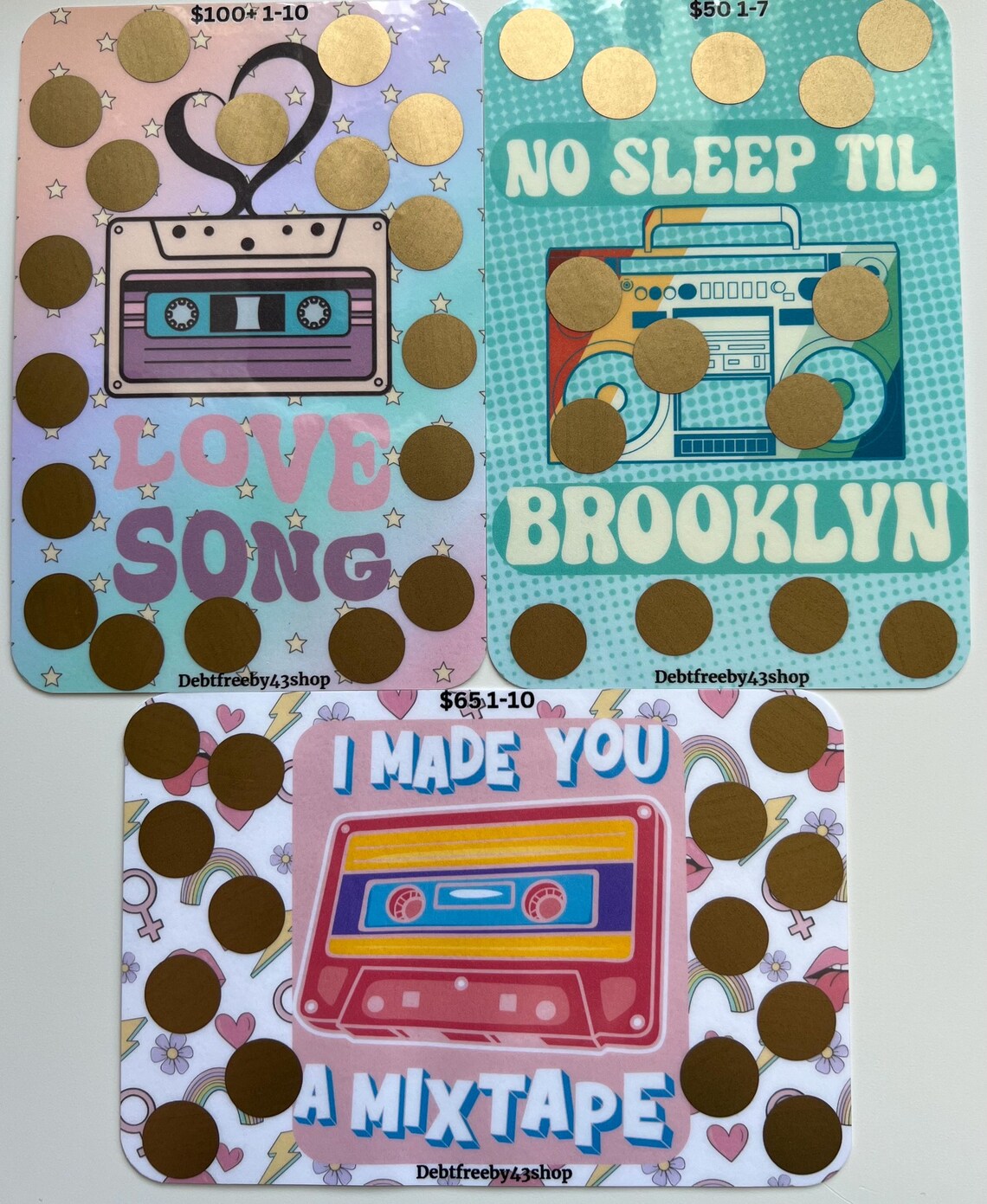 90s Nostalgia Mix Tape Scratch off Savings Challenges Series 4x5 ...