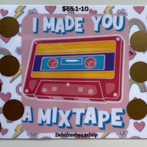 90s Nostalgia Mix Tape Scratch off Savings Challenges Series 4”x5 ...