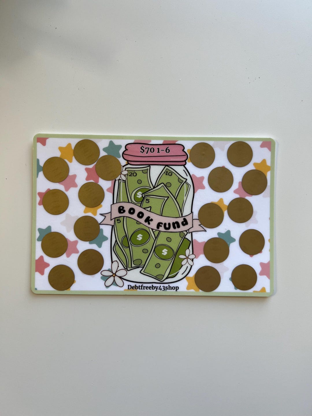 Book Fund Cute Savings for Books Scratch off Savings Challenges 4”x6 ...