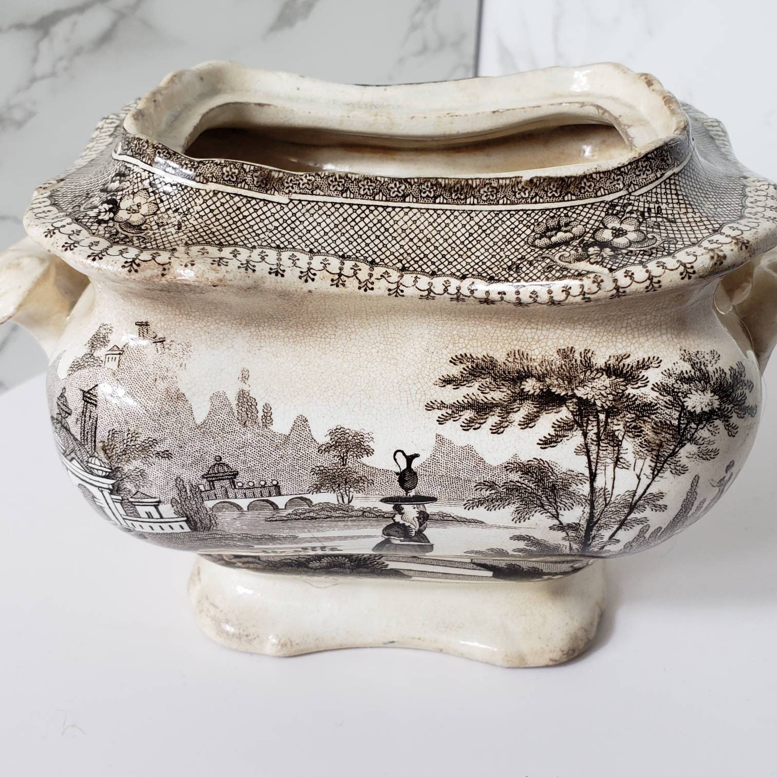 Rare Vintage Antique 1800s Cork & Edge Victorian English Porcelain ...