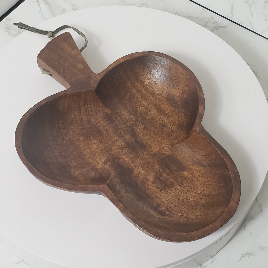 Vintage Wooden Spade Bowl Clover Philippines - Etsy