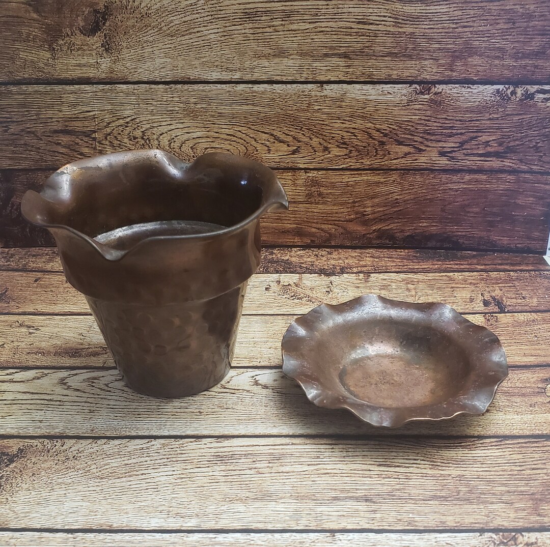 Antique 1950s Avon Coppersmith Arthur Cole Hand Hammered Copper Arts ...