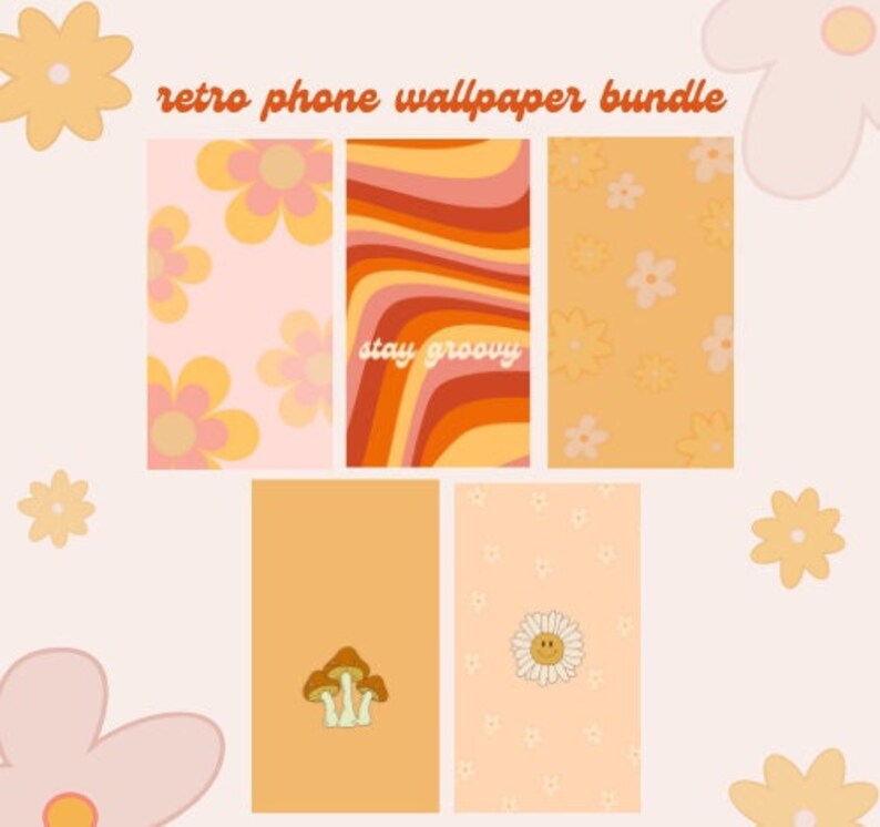 Retro Phone Wallpaper 5 Pack Bundle - Etsy