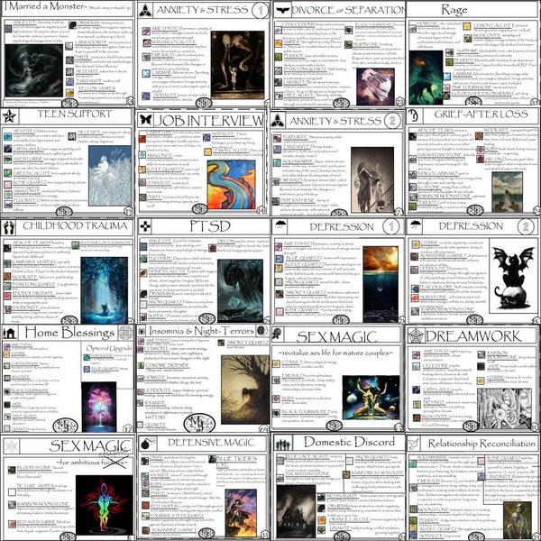 Printable Crystal Cards - Etsy