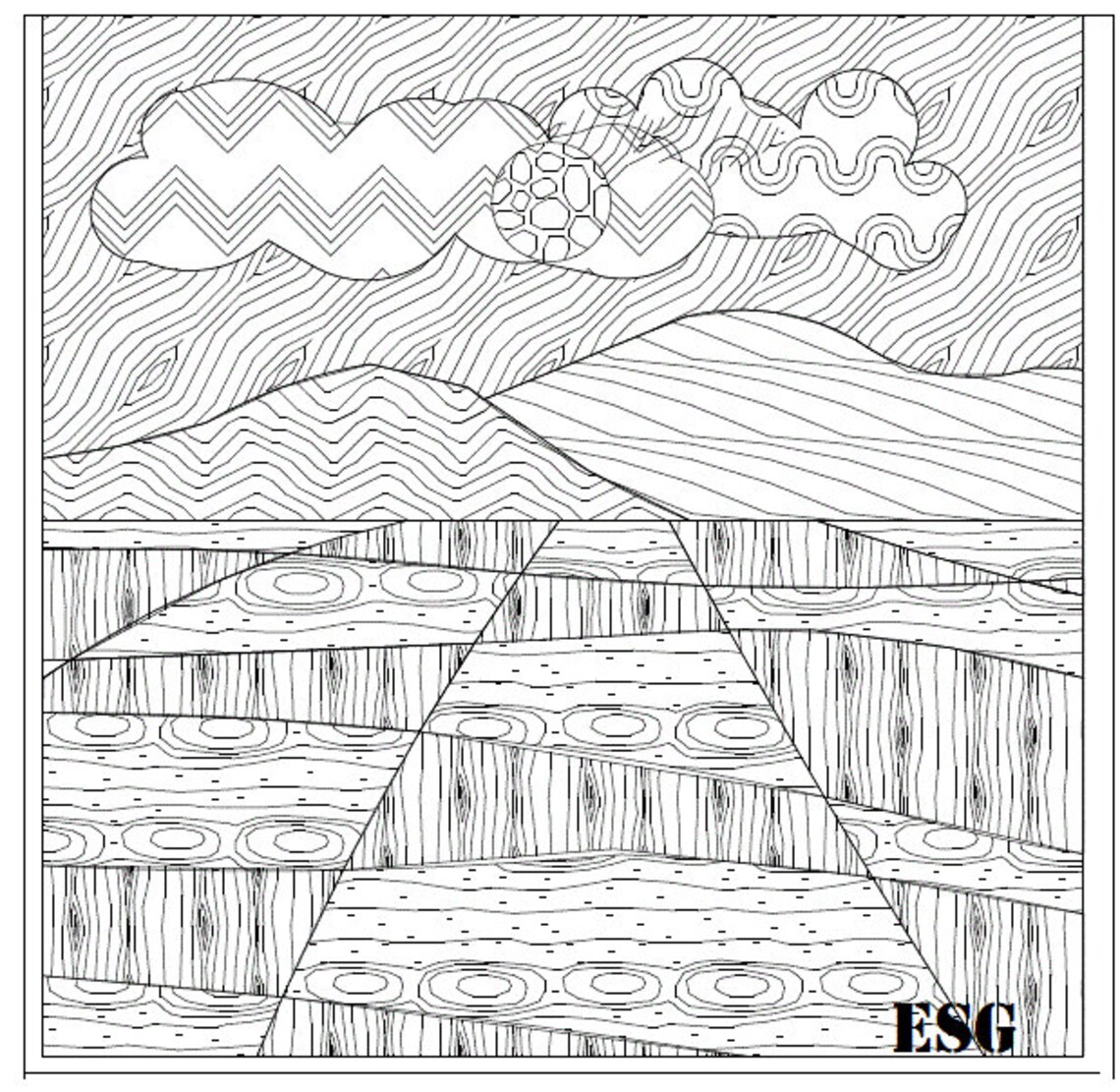 150 Digital Art Coloring Pages: Surreal, Abstract Landscape, Sci-fi ...