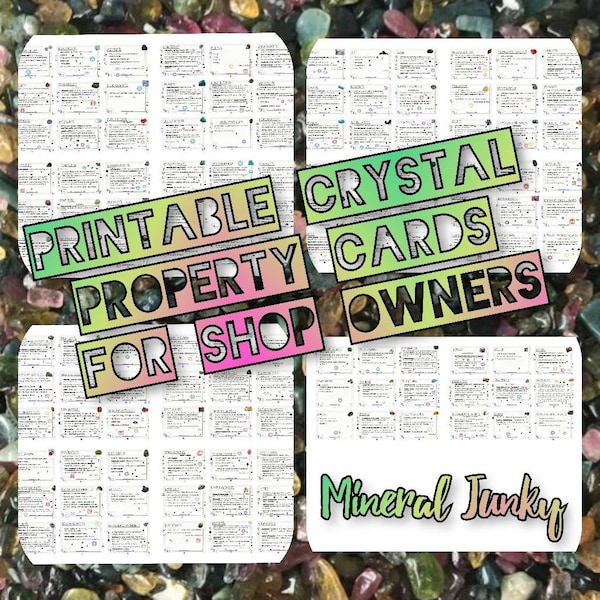 Printable Crystal Cards - Etsy