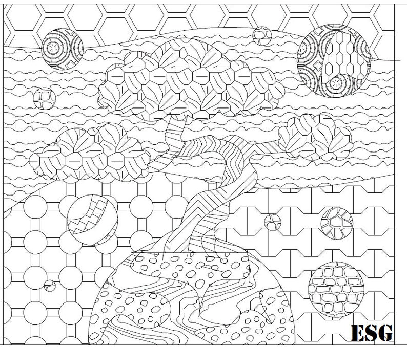 150 Digital Art Coloring Pages: Surreal, Abstract Landscape, Sci-fi ...