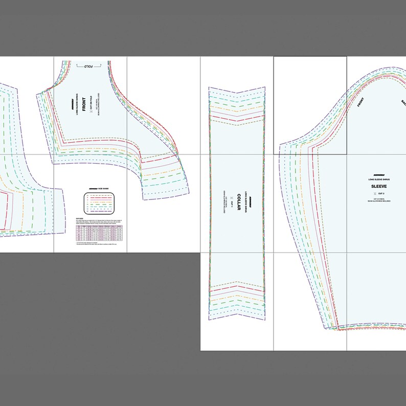 Long Sleeve Shrug Sewing Pattern sizes XS 4X PDF - Etsy