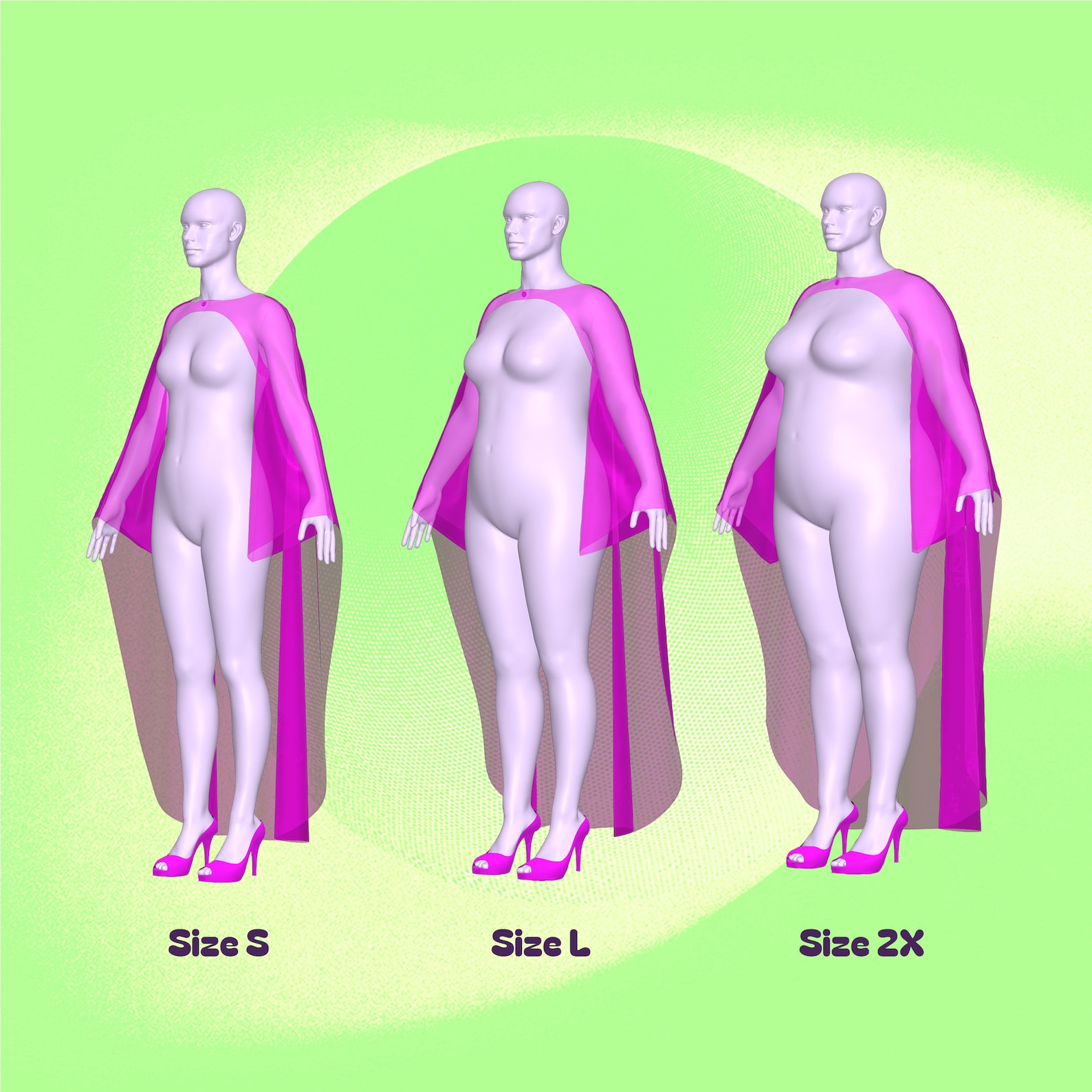 Shrug Cape Sewing Pattern (sizes XS-4X) - PDF - Drag Queen Costume ...