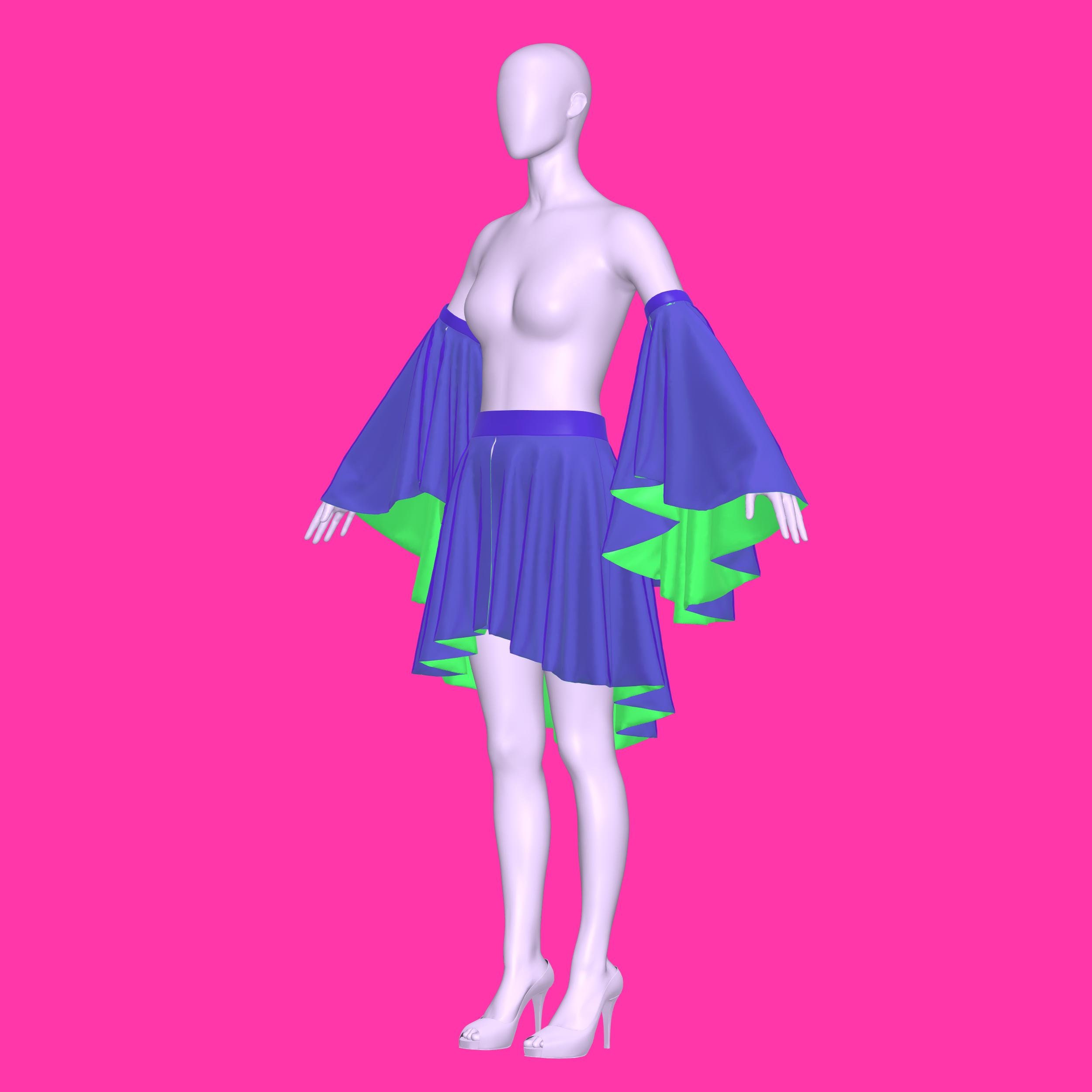 Train Skirt Belt and Arm Cuffs Sewing Pattern (sizes XS-4X) Drag Queen ...