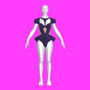 Space Leotard Corset Sewing Pattern sizes S 4X PDF DOWNLOAD Drag Queen Costume, Shoulder Pads ...