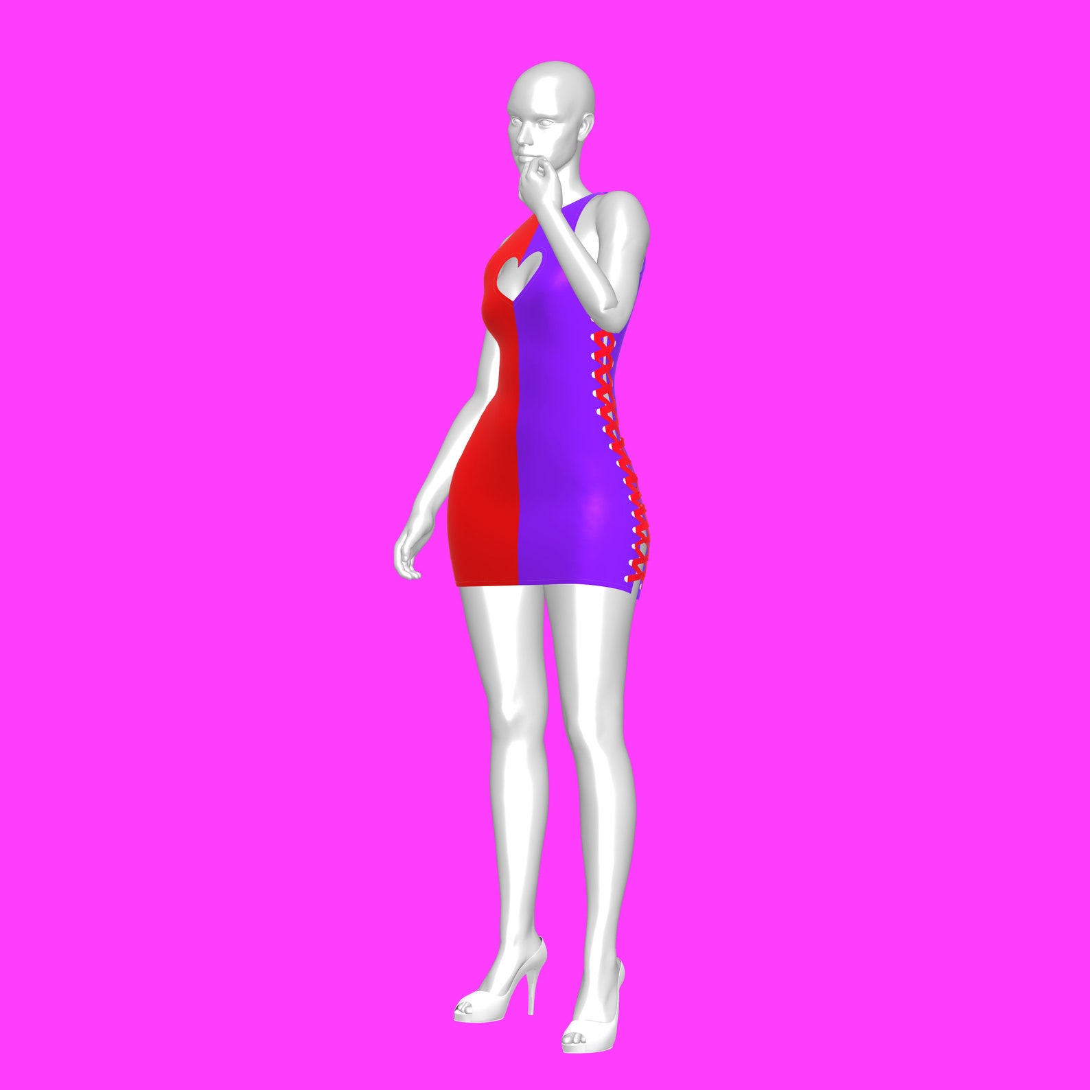 Heart Lace up Dress Sewing Pattern (sizes S - 4X) - PDF DOWNLOAD - Drag ...