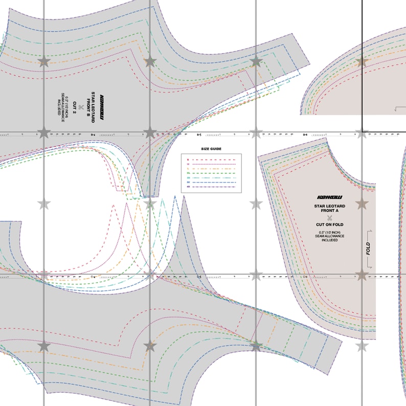 Star Cutout Leotard Sewing Pattern sizes S 4X PDF - Etsy