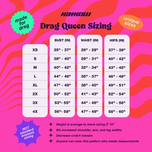 Drag Queen Mini Handkerchief Stretch Dress Sewing Pattern (sizes XS -4X ...