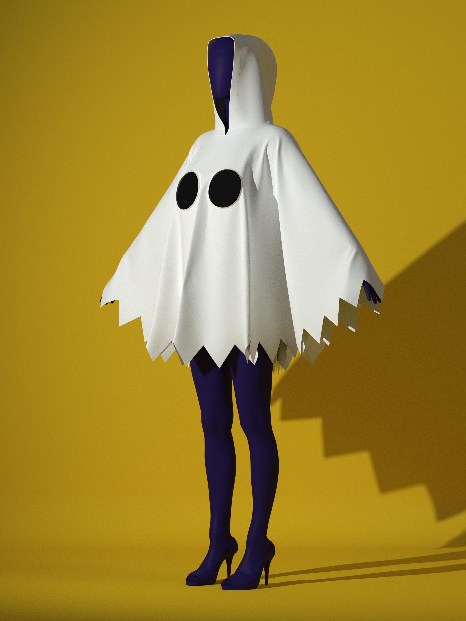 Ghost Hooded Poncho (2X-3X-4X) Sewing Pattern Halloween Drag Queen ...