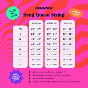 Drag Queen Bodycon Stretch Dress Sewing Pattern (sizes XS -4X) PDF ...