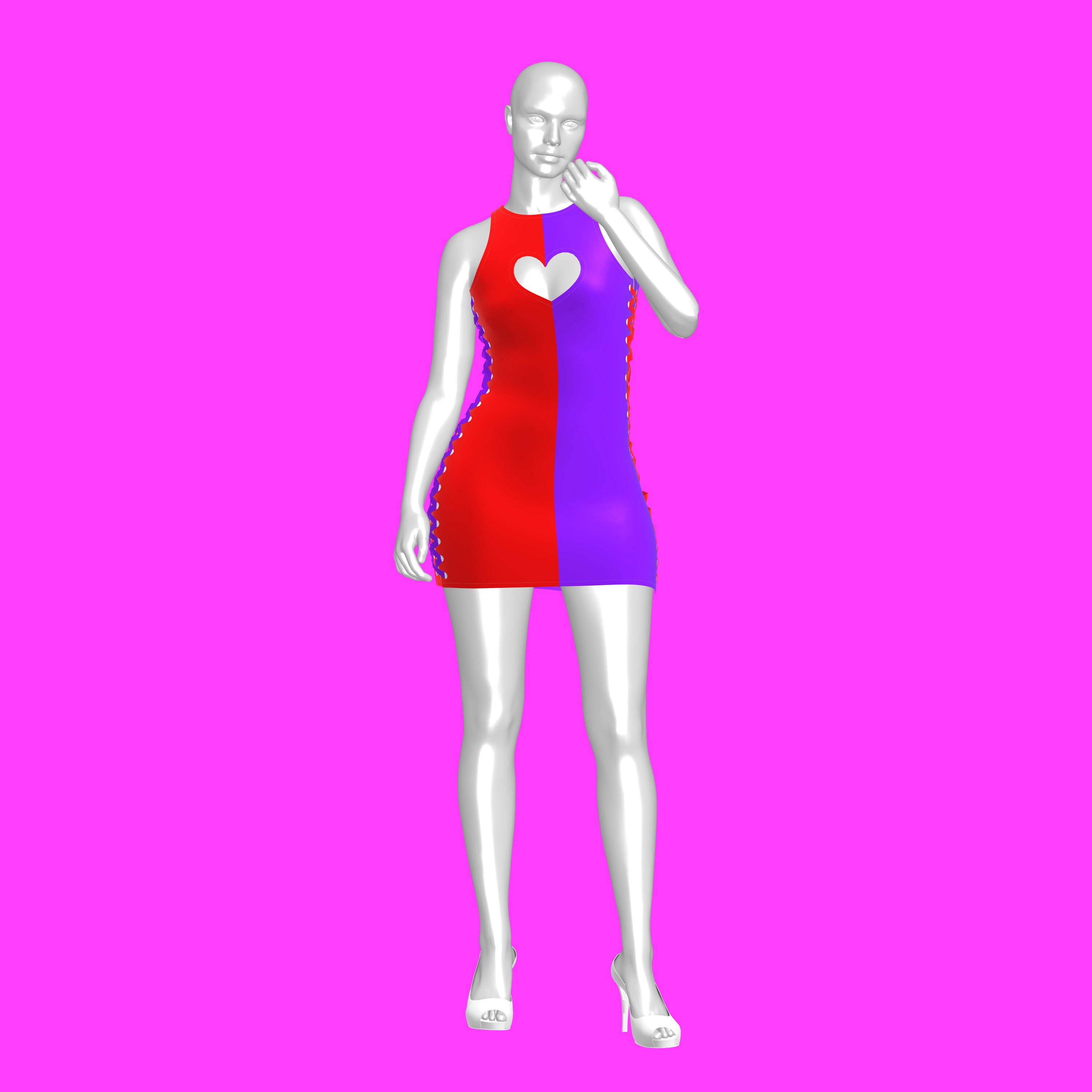Heart Lace up Dress Sewing Pattern (sizes S - 4X) - PDF DOWNLOAD - Drag ...