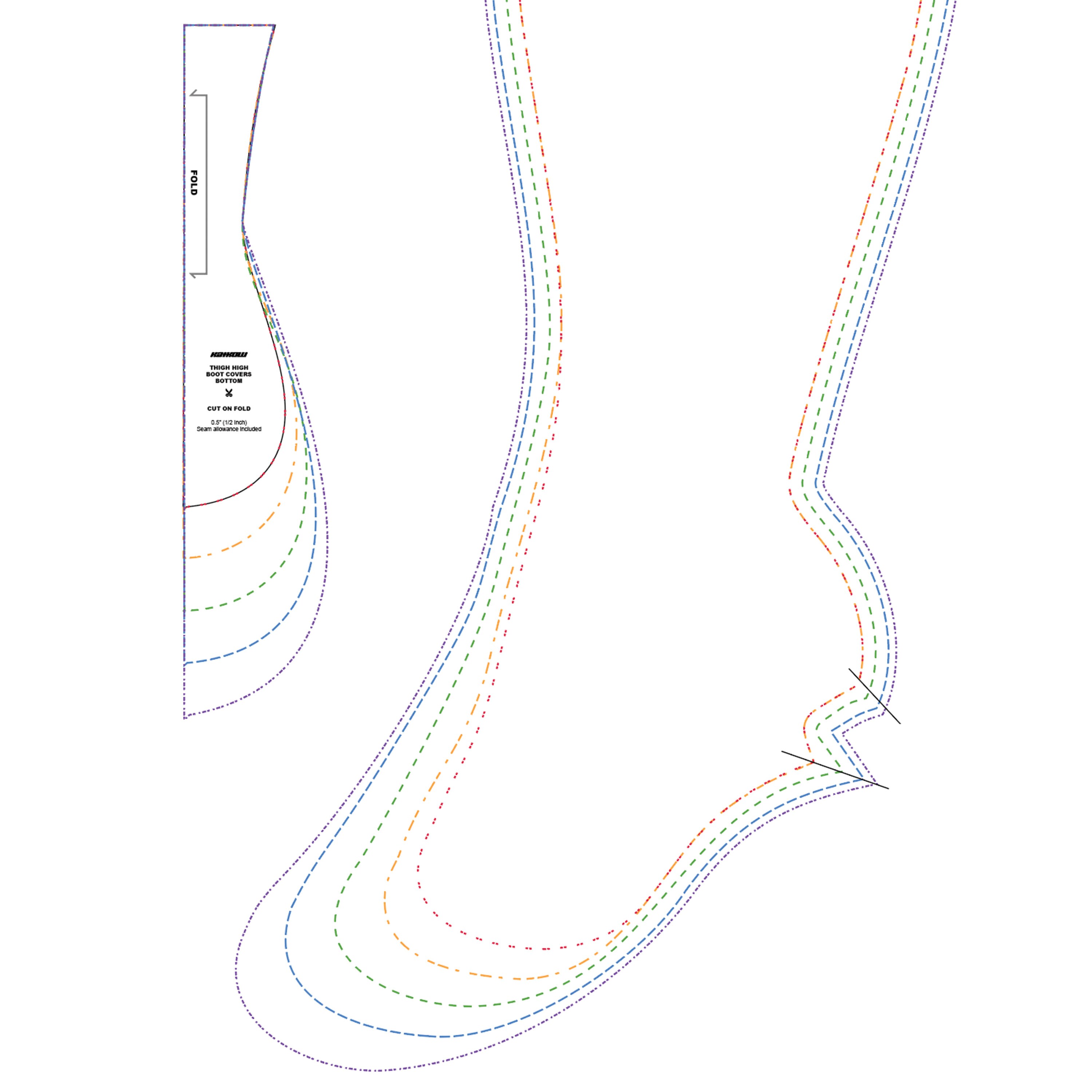 Platform Heel Boot Cover Sewing Pattern (one Size) - PDF DOWNLOAD ...