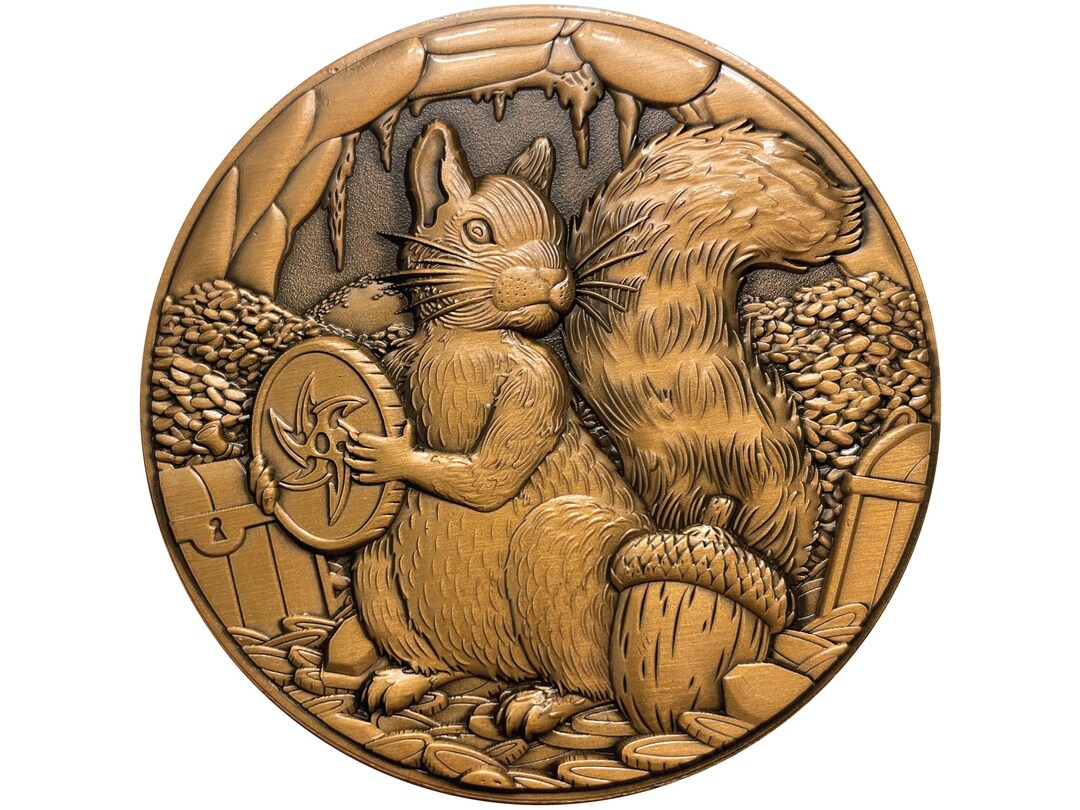 Goliath Coins – Squirrel – Large Display Coin With Stand - Etsy