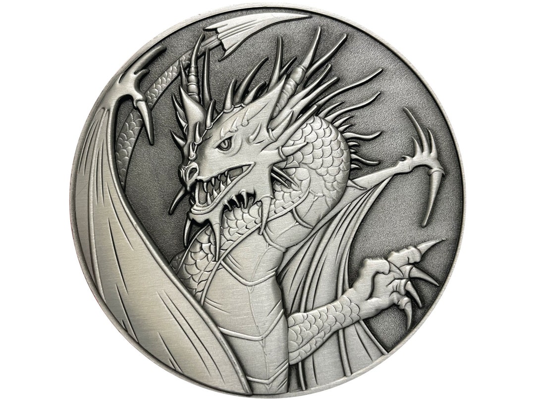 Goliath Coins – Adult Dragon – Large Display Coin With Stand - Etsy