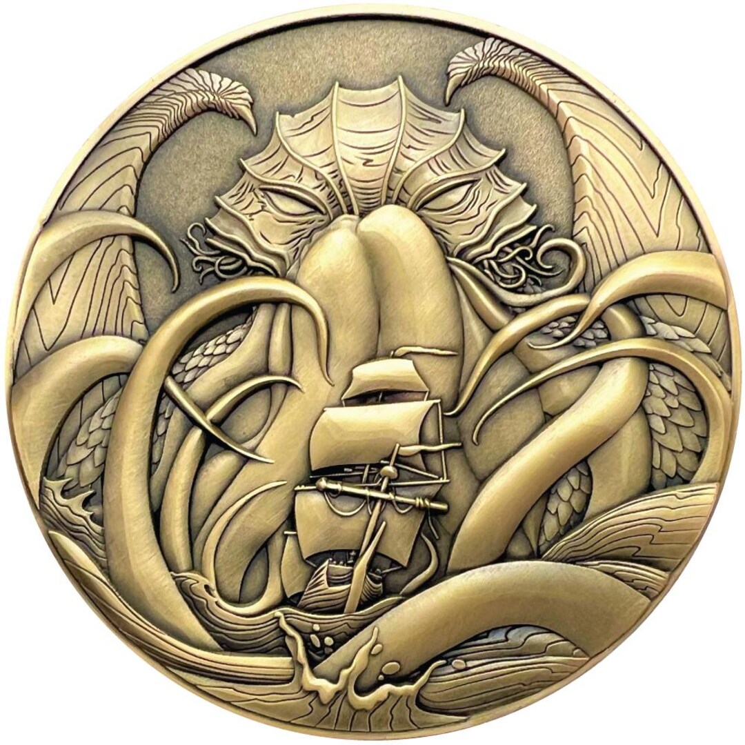 Call of Cthulhu cthulhu Goliath Coin Large Display Coin With Stand - Etsy