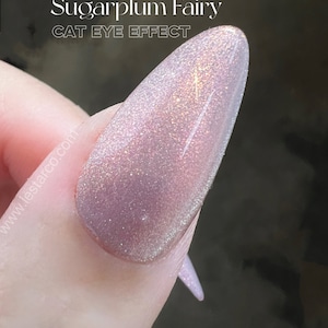 Sugarplum Fairy Cat Eye Gel Polish Sheer Pink With Red Silver Shimmer - Etsy