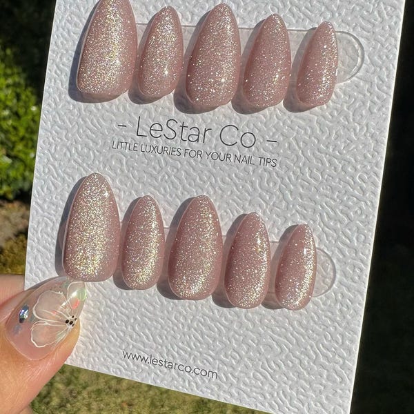 Pink Champagne Nail - Etsy