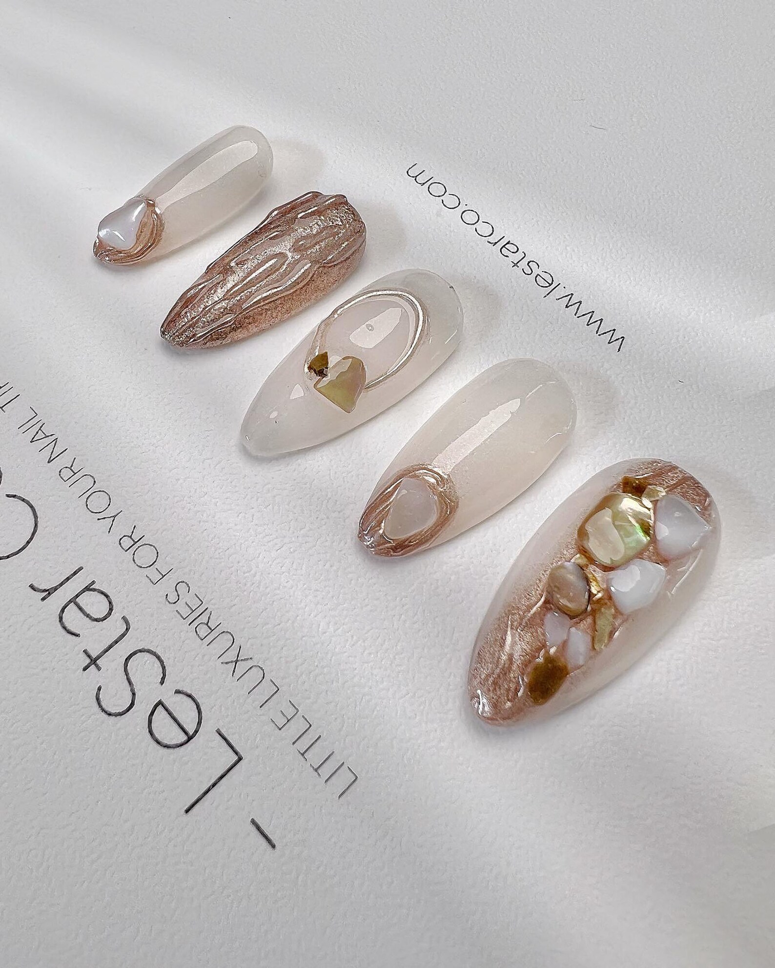 Reusable Gemstone Inspired Vol III Premium Press on Nails Gel - Etsy