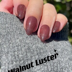 Walnut Luster Gel Nail Polish Sheer Brown With Silver Glitter - Etsy