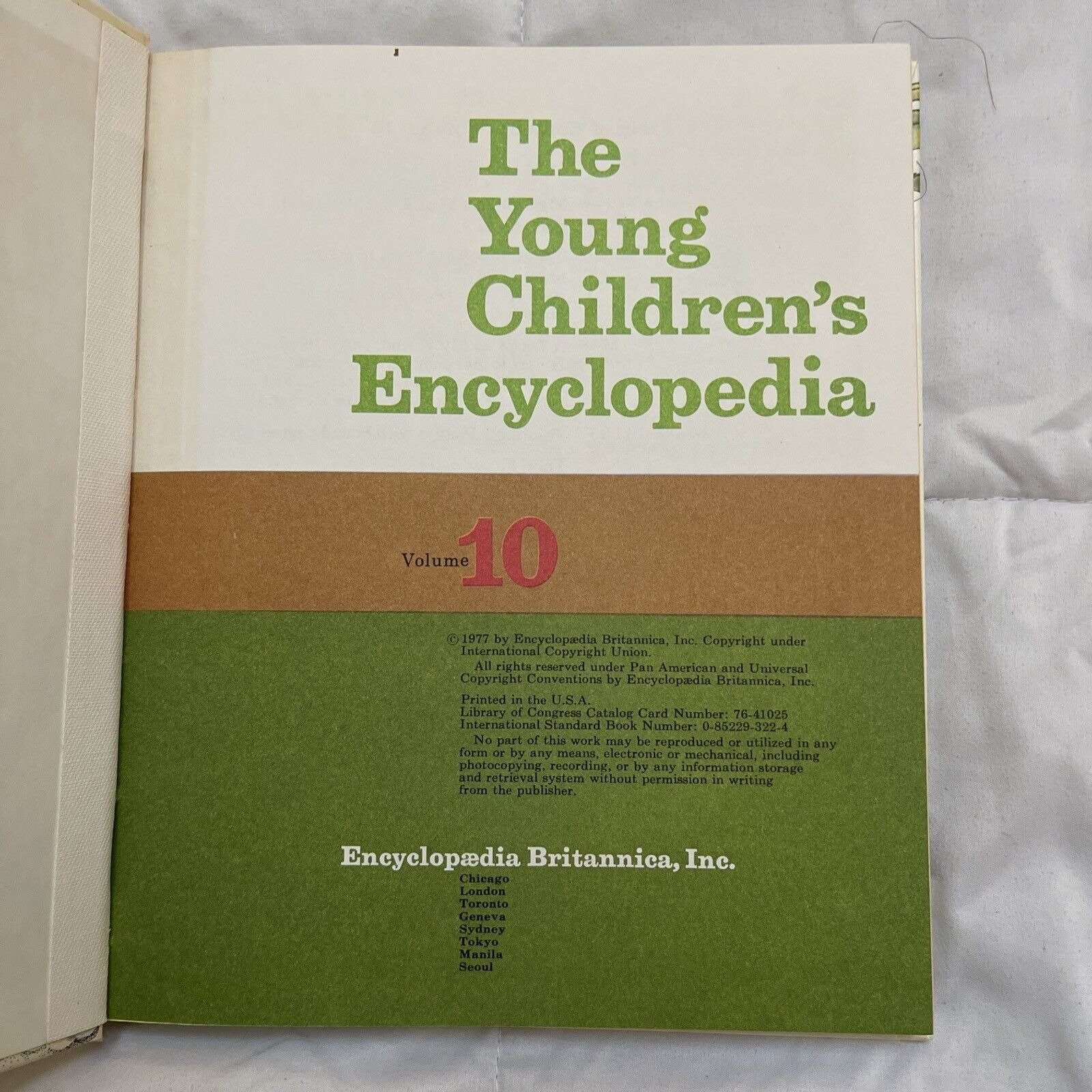 1977 the Young Childrens Encyclopedia by Britannica Volume 10 - Etsy