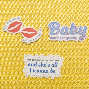 Tate Mcrae Stickers Think Later I Used to Think I Could Fly Greedy Exes ...