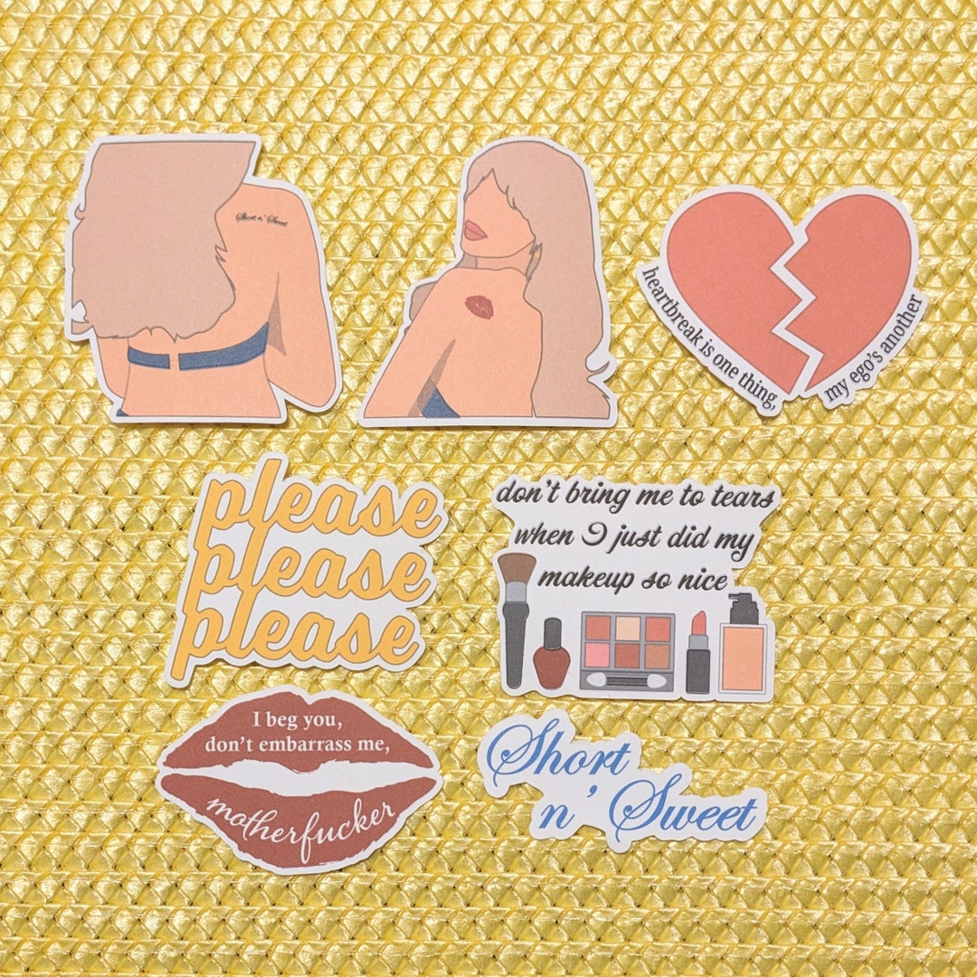 Sabrina C Stickers Please Please Please Short N Sweet Espresso Album ...