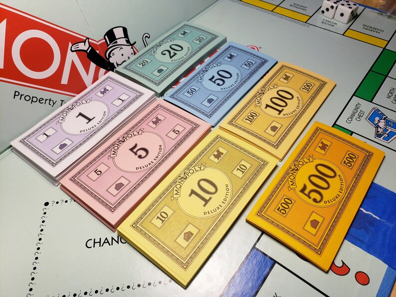 1998 MONOPOLY DELUXE EDITION Money - Etsy