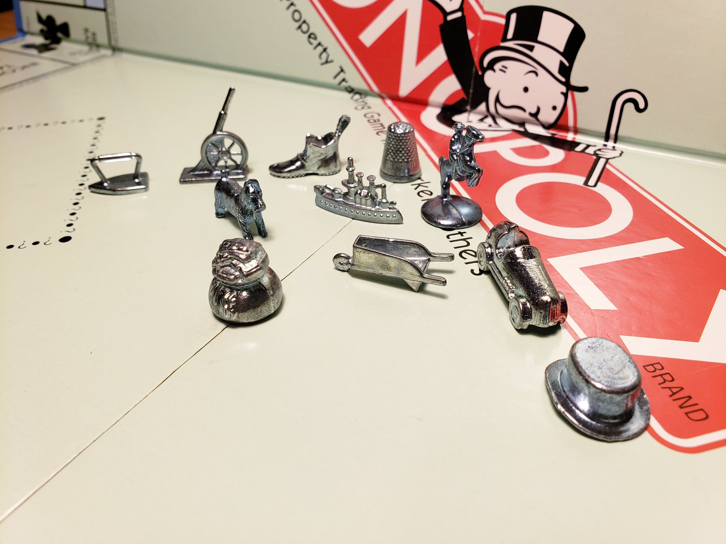 ORIGINAL MONOPOLY TOKENS With Money Bag - Etsy