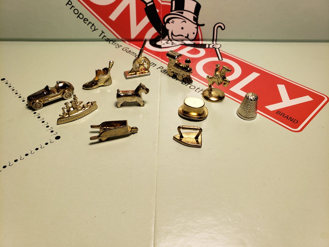 MONOPOLY DELUXE EDITION Golden Tokens 11 Pc - Etsy