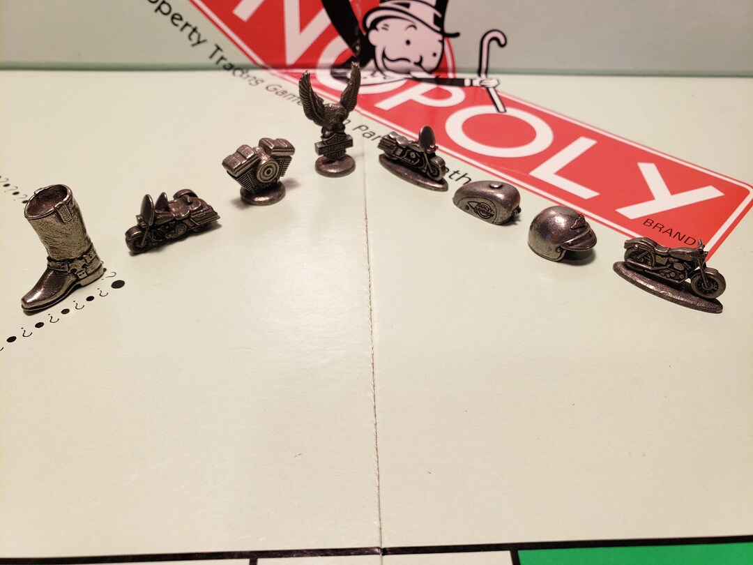 Set of Monopoly Tokens HARLEY DAVIDSON EDITION pewter Rare - Etsy
