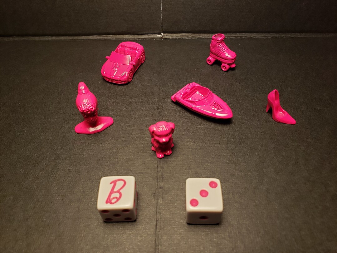 Metal MONOPOLY BARBIE TOKENS With Barbie Dice - Etsy