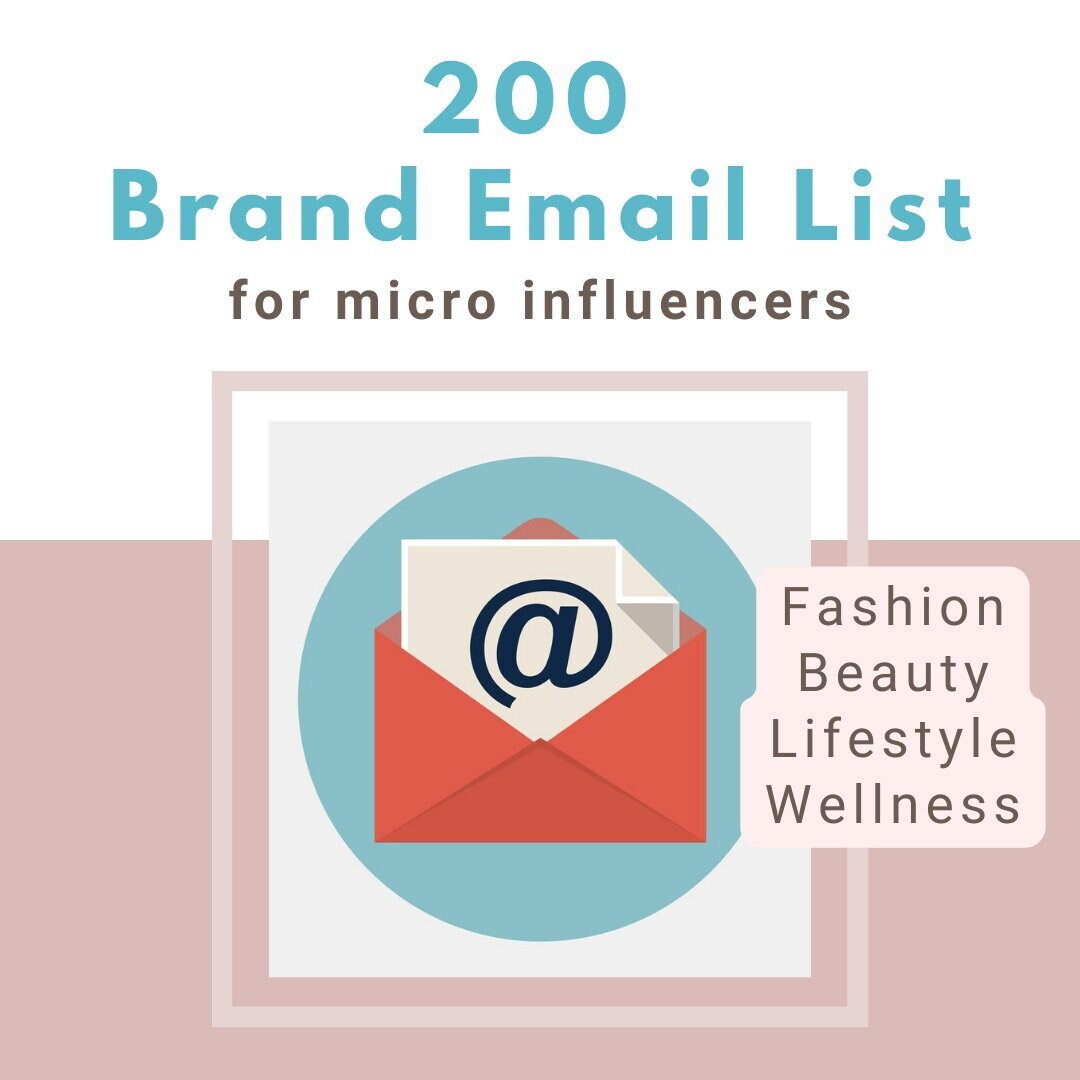 200 Instagram Influencer Brand Email List, Brand Contact List for ...