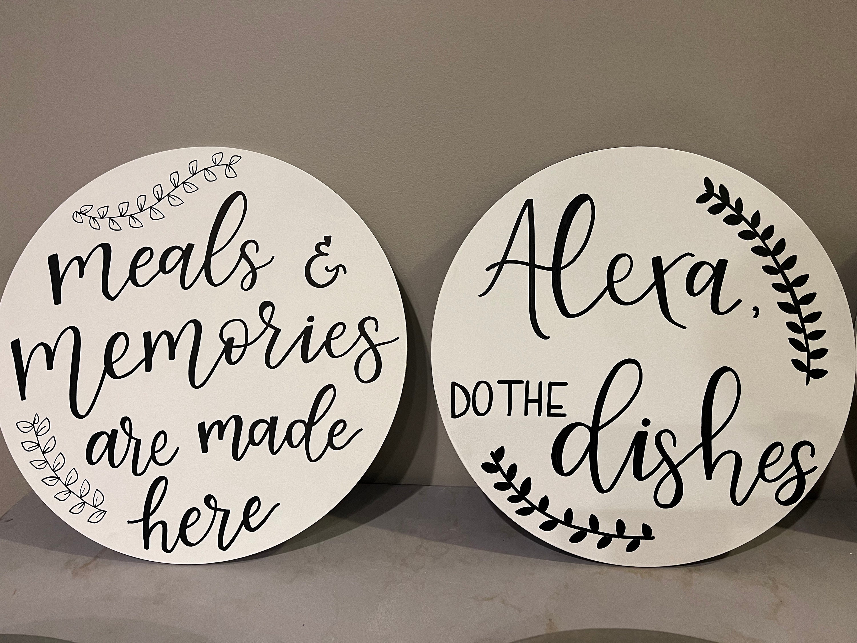 Custom Wood Circle Wall Signs - Etsy