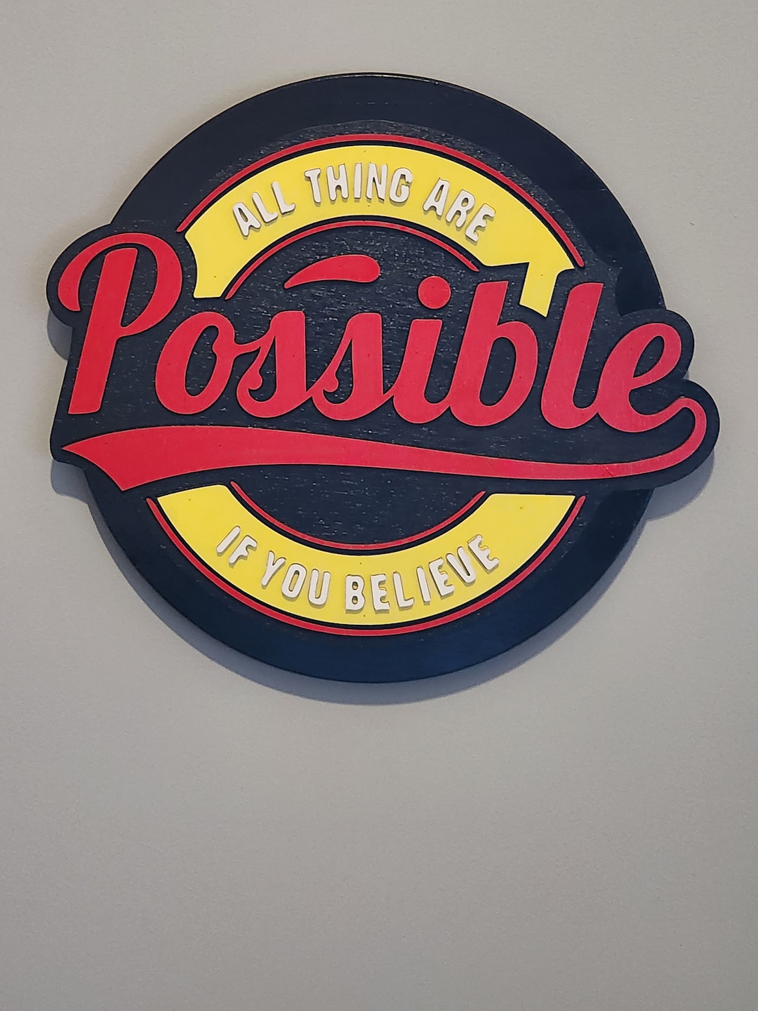 Wall Sign (all Things Are Possible) - Etsy