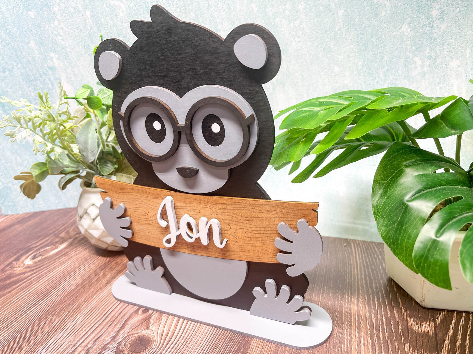 Zoo Animals Stand (gorilla) Girl or Boy - Etsy