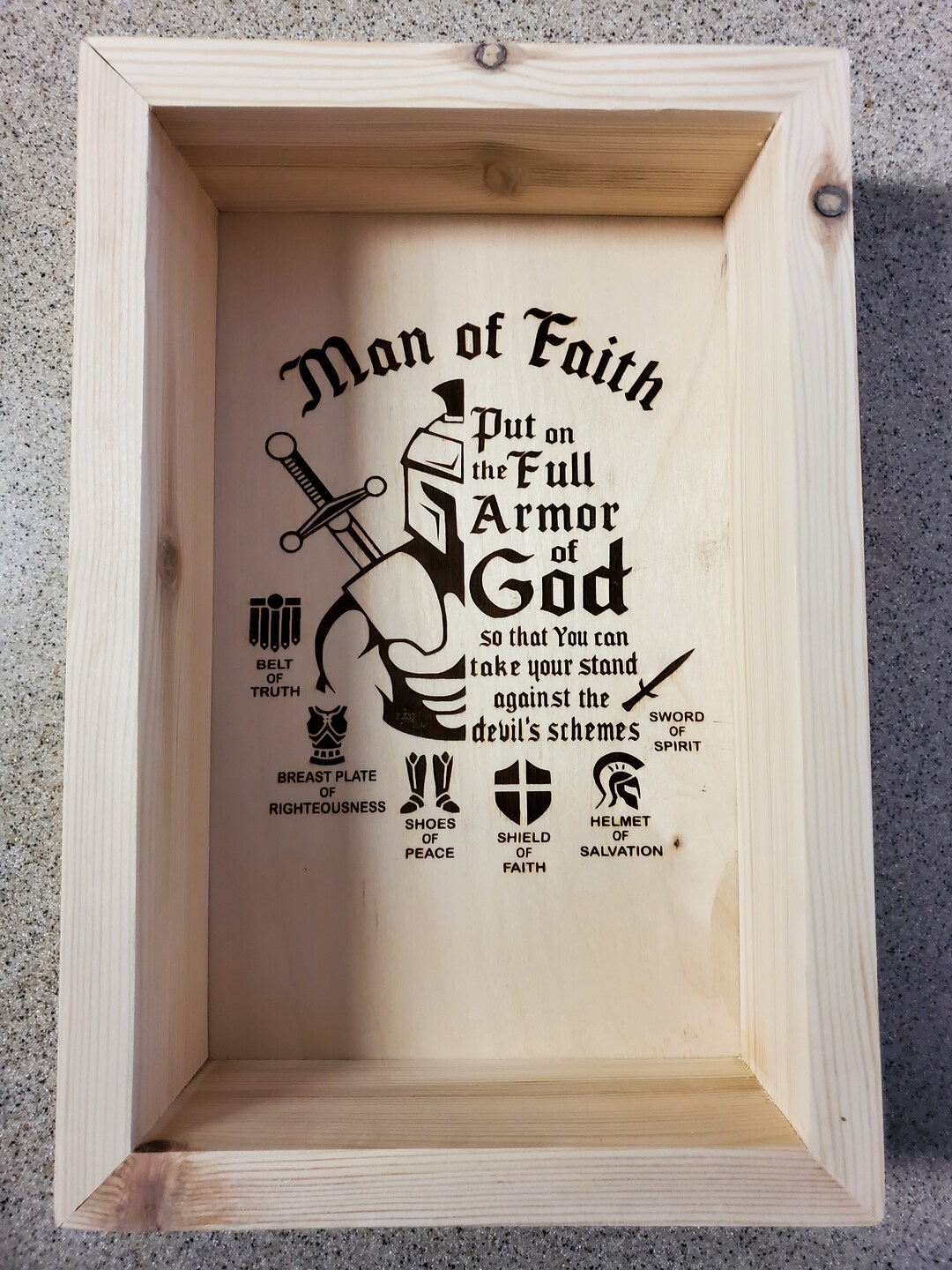 Armor of God Shadow Box: Personalized Faith Gift - Etsy