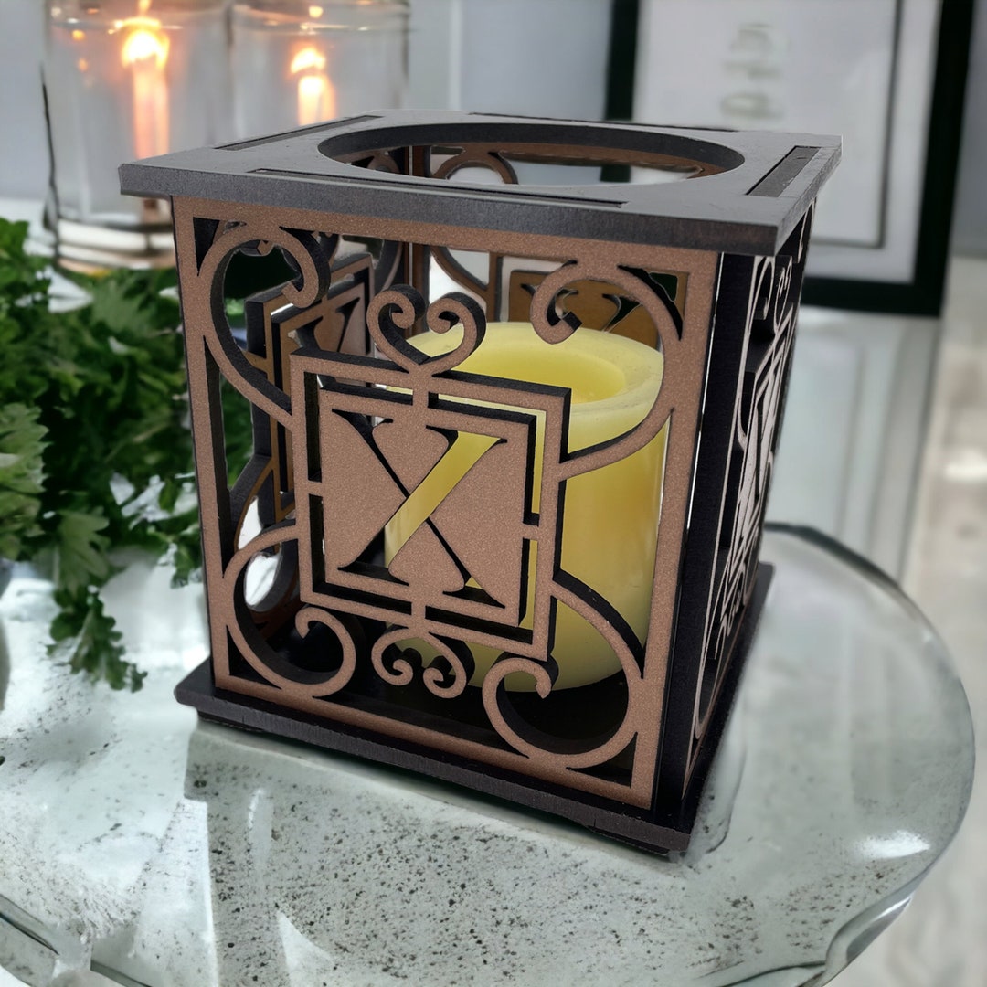 Monogram Candle Holder | Personalized Candle Lantern | Elegant Wedding ...
