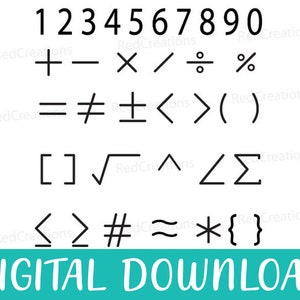 Math Symbols Svg Math Svg Math Teacher Svg Math Teacher - Etsy