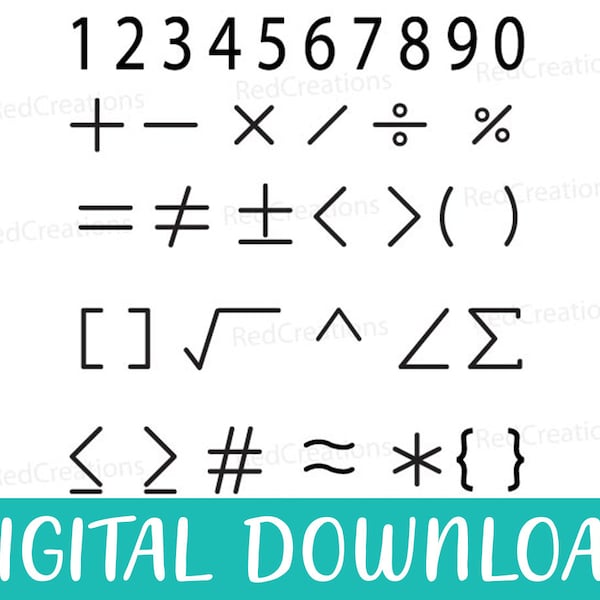 Math Symbols Svg - Etsy