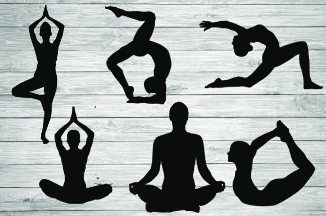 Yoga Silhouette Yoga Clipart Meditation Svg Fitness Svg - Etsy